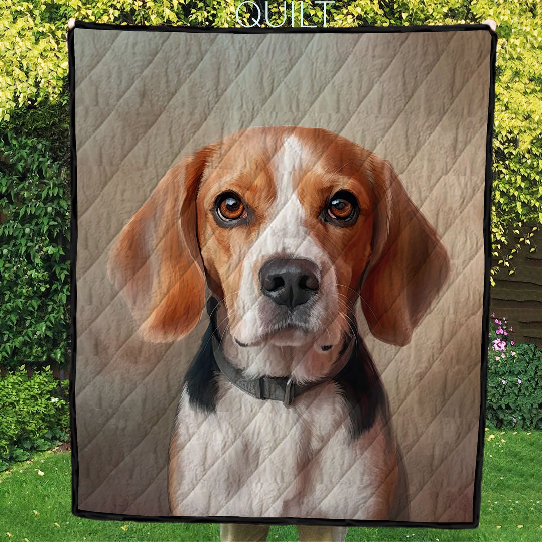 Beagle Quilt, Wall Hanging, Sherpa or Woven Blanket, Beagle Art - Etsy