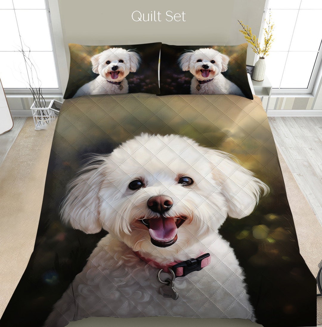 Bichon Frise Bedding Set, Quilt Set, Comforter Set, or Duvet Set ...