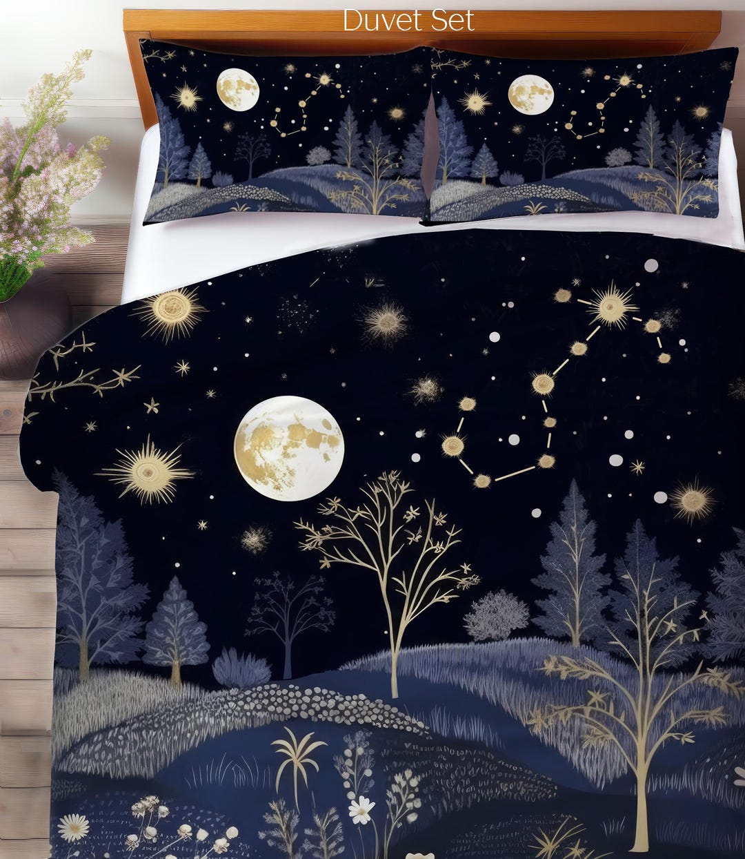 Scorpio Zodiac Sign Forest Meadow Bedding Set, Duvet Set, Comforter Set ...
