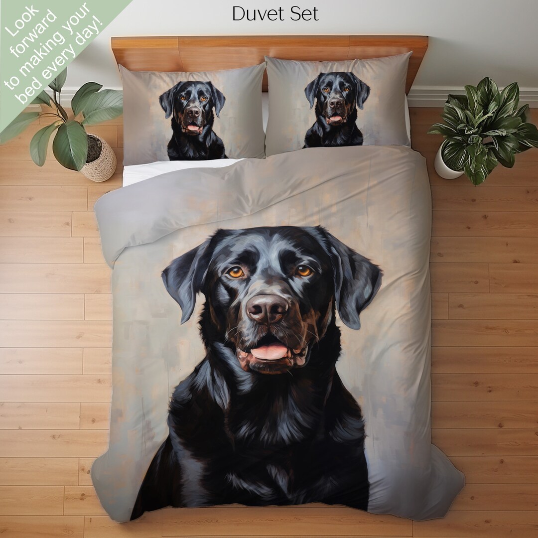 Black Labrador Retriever Bedding Set, Duvet Set, Comforter Set or Quilt ...
