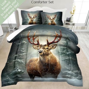 Deer Bedding Set Duvet Set Comforter Set or Quilt Set, Wildlife Decor ...
