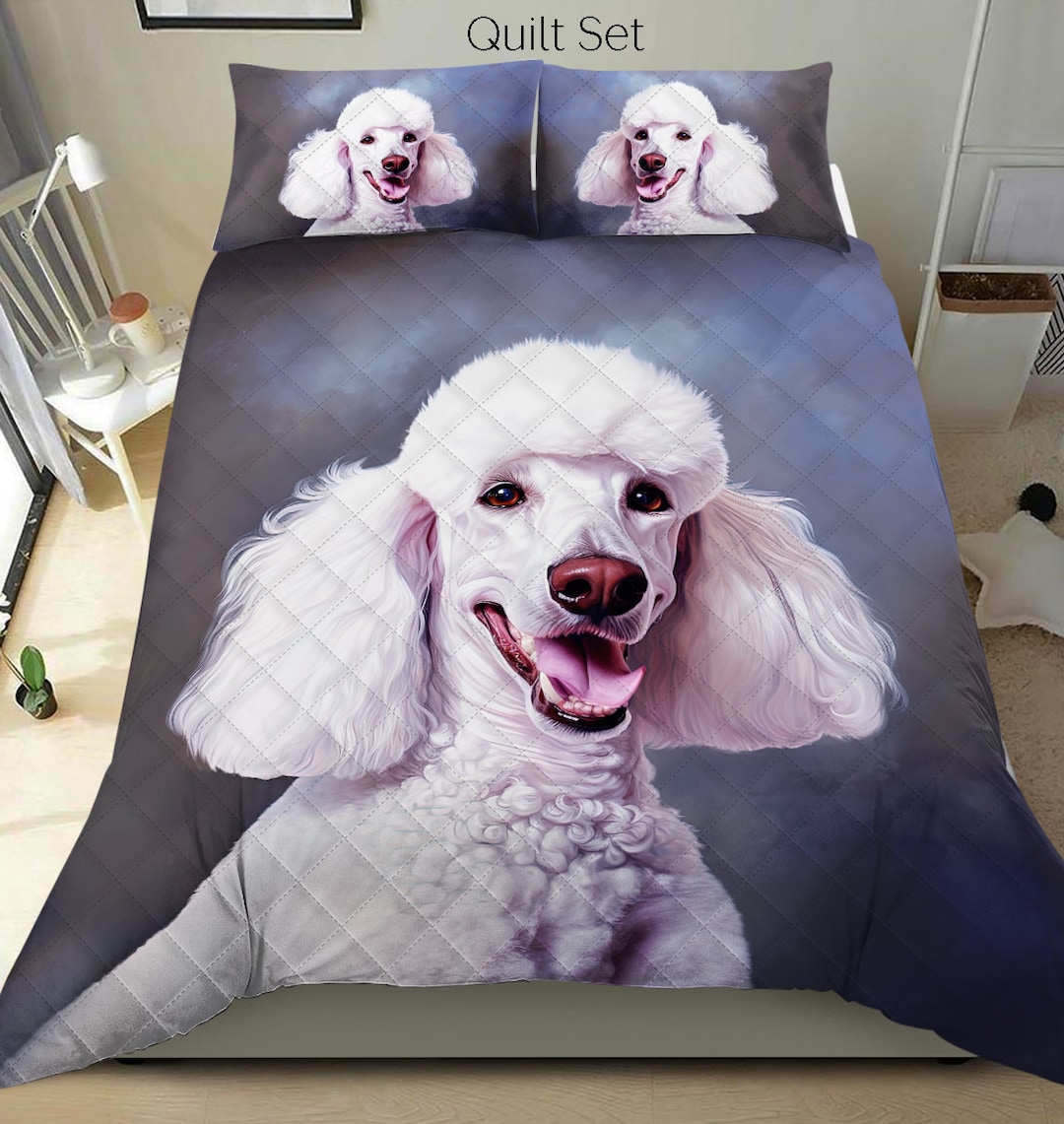 Standard Poodle Bedding Set Poodle Quilt Set Comforter Set - Etsy