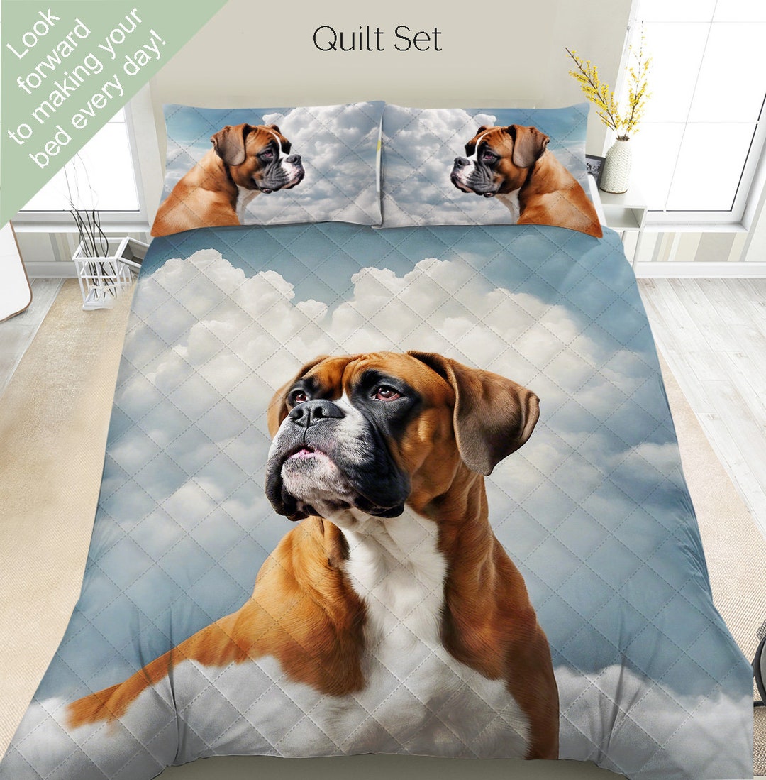 Boxer Dog Bedding Set, Duvet Set, Comforter Set or Quilt Set, Boxer ...