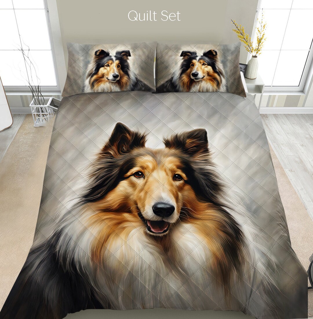 Collie Bedding Set Available as a Quilt Set Comforter Set or - Etsy