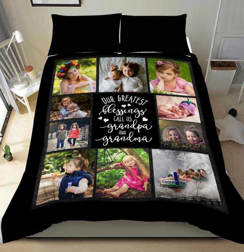 Custom Photo Bedding Set, Personalized With Your Photos & Text! Color ...