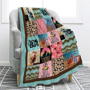 Barrel Racing Quilt Blanket, Barrel Racer Gift, Rodeo Gift, Cowgirl ...