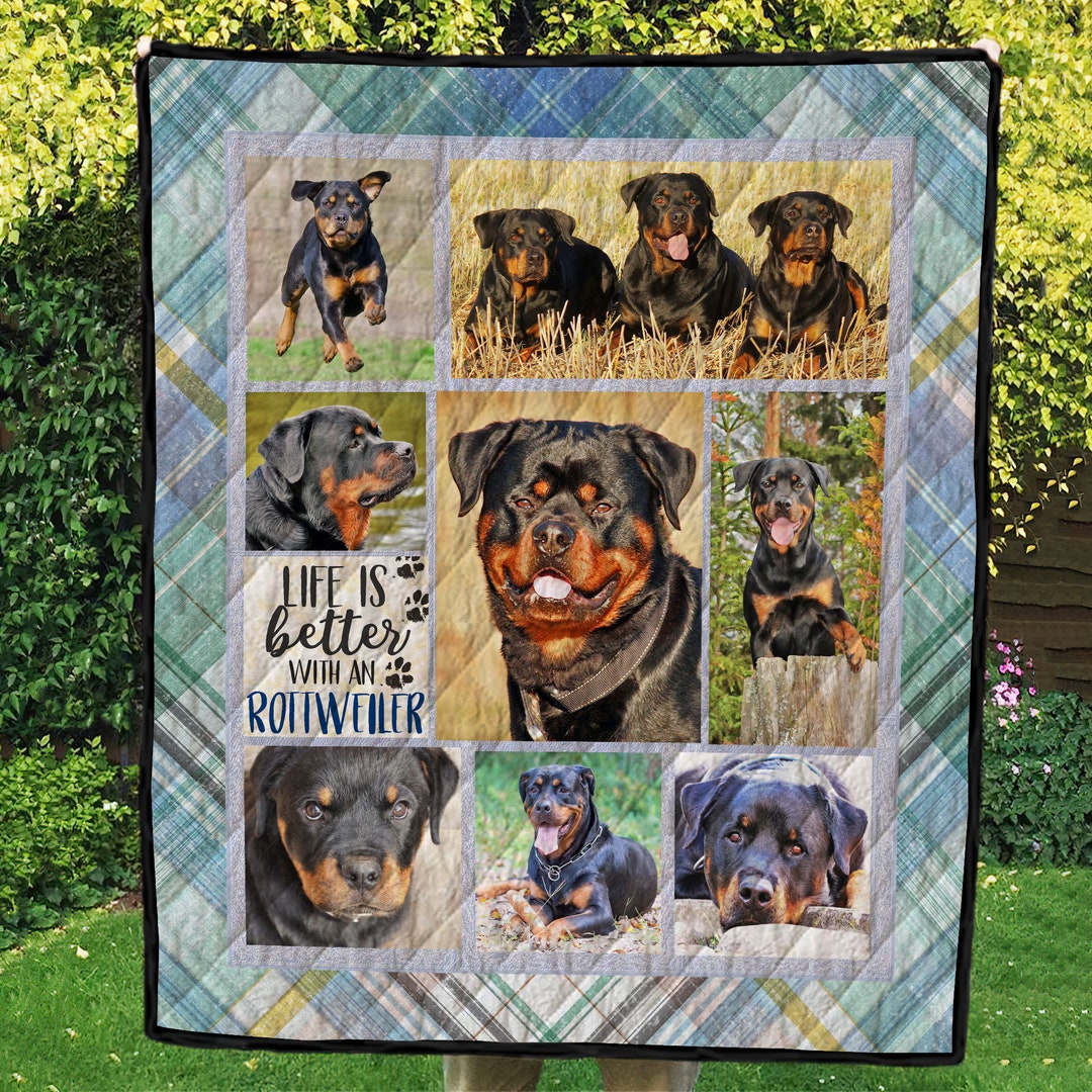 Personalized Rottweiler Photo Quilt Blanket or Wall Hanging - Etsy