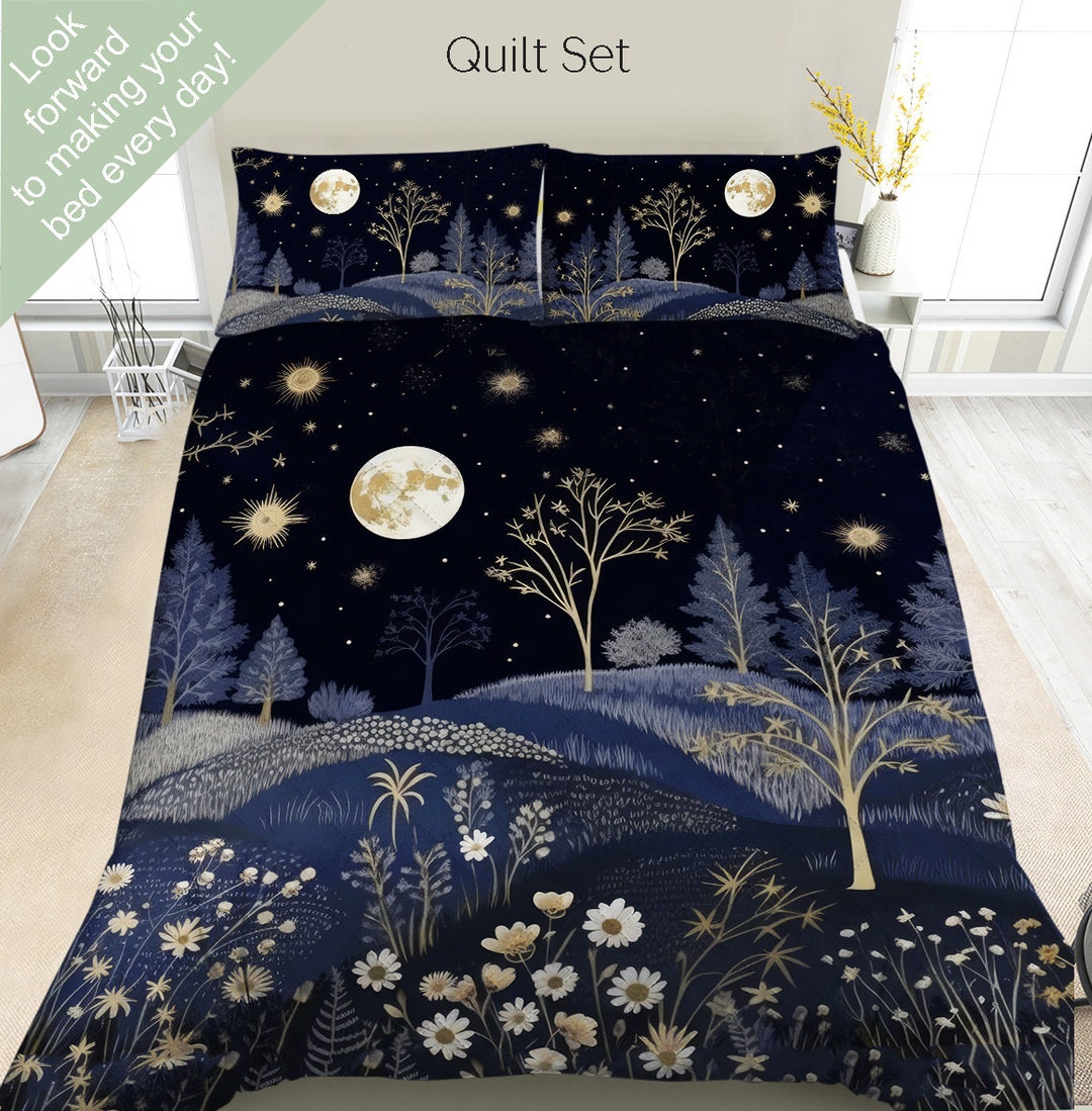 Twilight Forest Meadow Prairie Bedding Set, Duvet Set, Comforter Set or ...