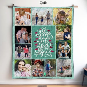 Personalized Photo Quilt, Memory Blanket or Wall Hanging, Photo ...