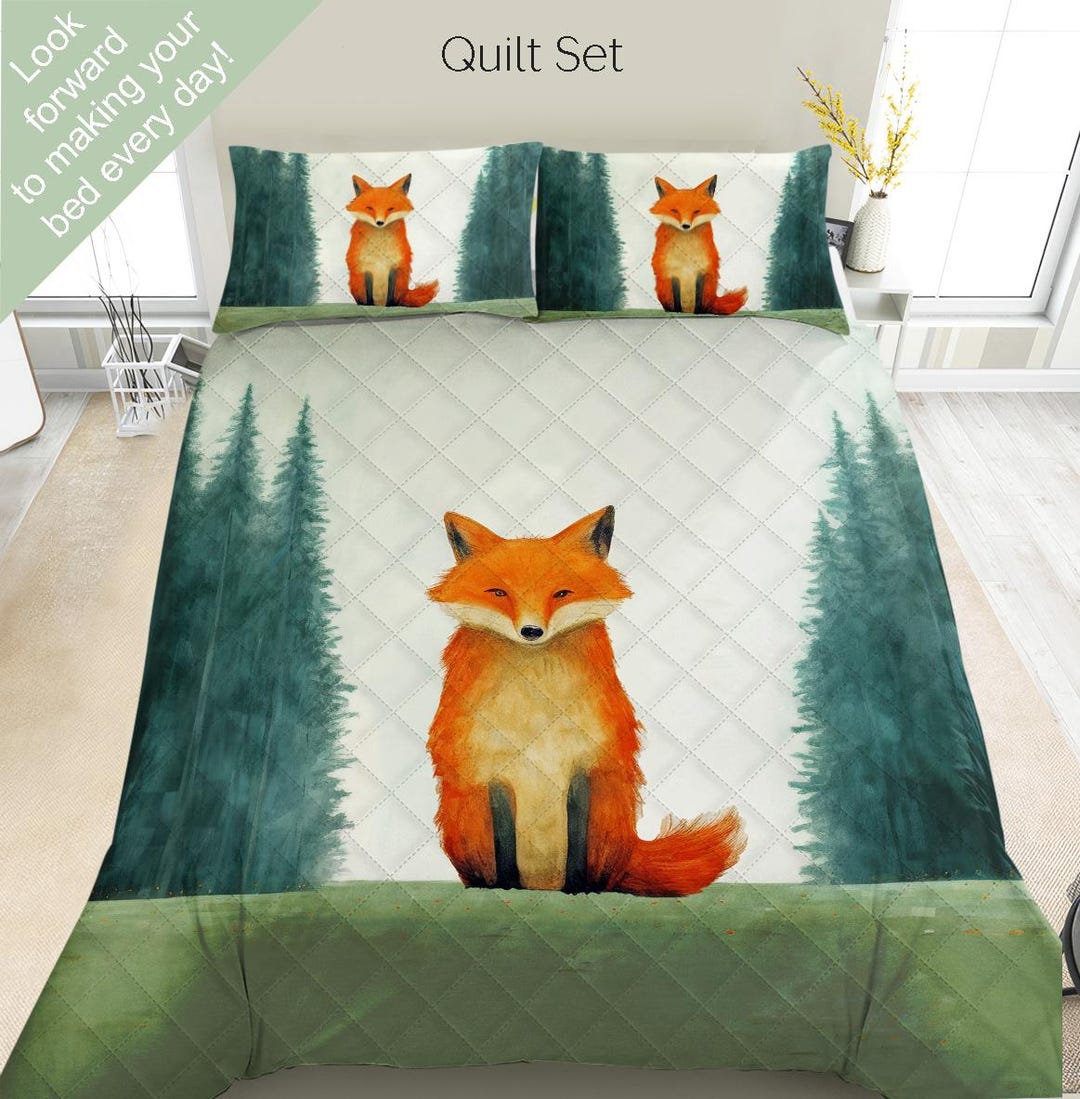 Fox Bedding Set, Duvet Set, Comforter Set or Quilt Set, Wildlife Decor ...