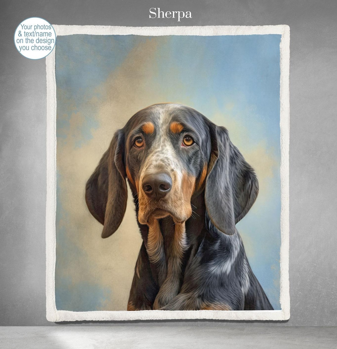 Edredón de perro de caza Bluetick, manta de sherpa o tejida, arte de ...