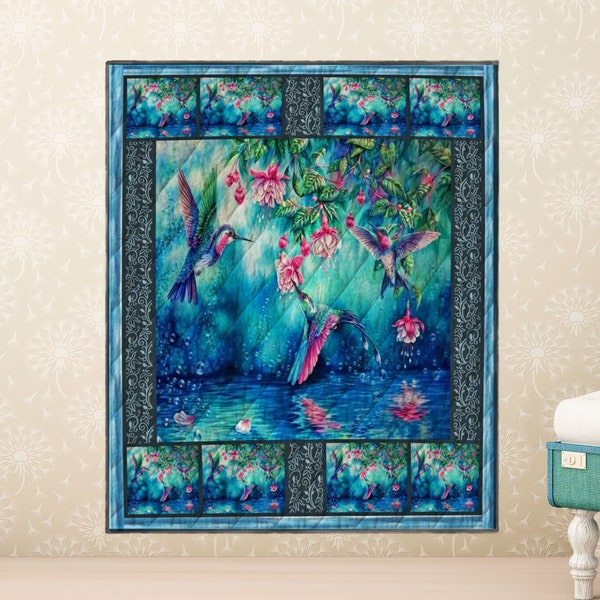 Hummingbird Quilt - Etsy