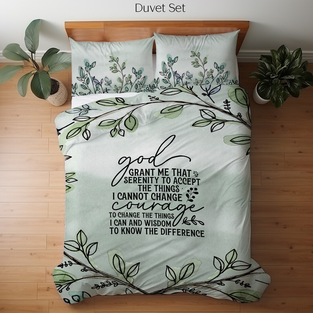 Christian Bedding Set, Bible Verse Bedding Decor Blanket, Scripture Art ...
