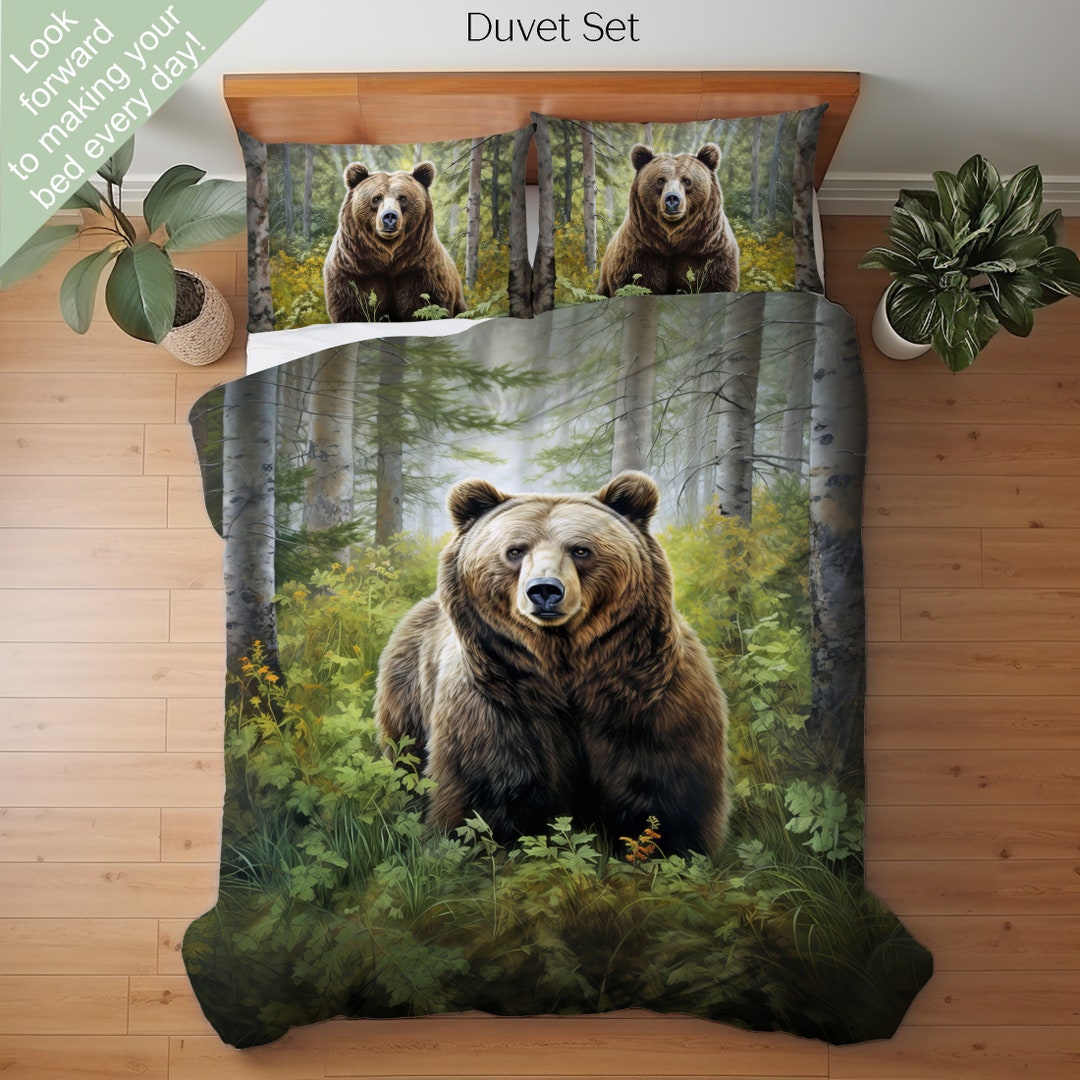 Grizzly Bear Bedding Set, Duvet Set, Comforter Set or Quilt Set ...