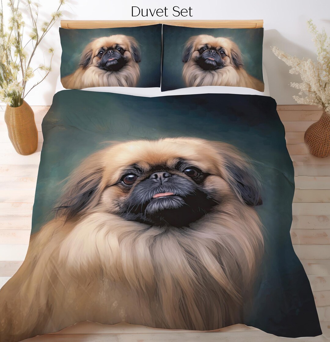 Pekingese Bedding Set, Duvet Set, Comforter Set or Quilt Set, Pekingese ...