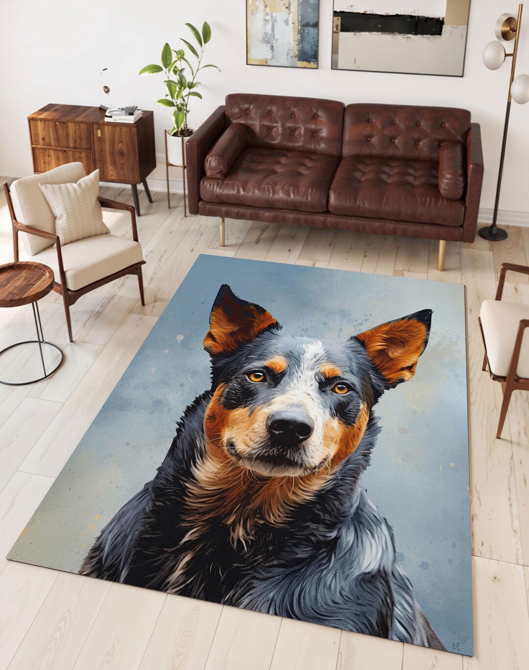 Australian Cattle Dog Area Rug Carpet, Blue Heeler Decor, Gift for ...
