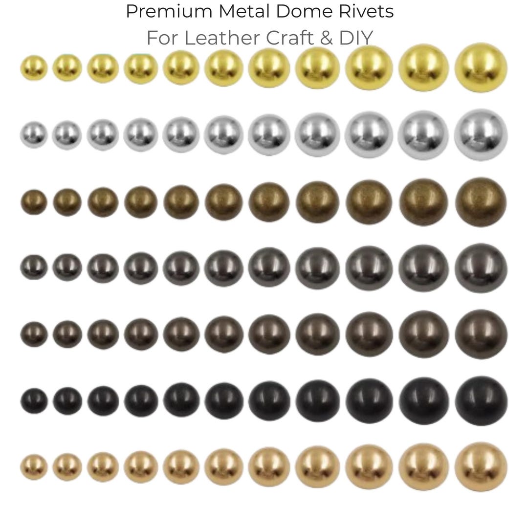 Premium Metal Dome Rivets for Leather Craft | 4–20mm Round Rivet Studs ...