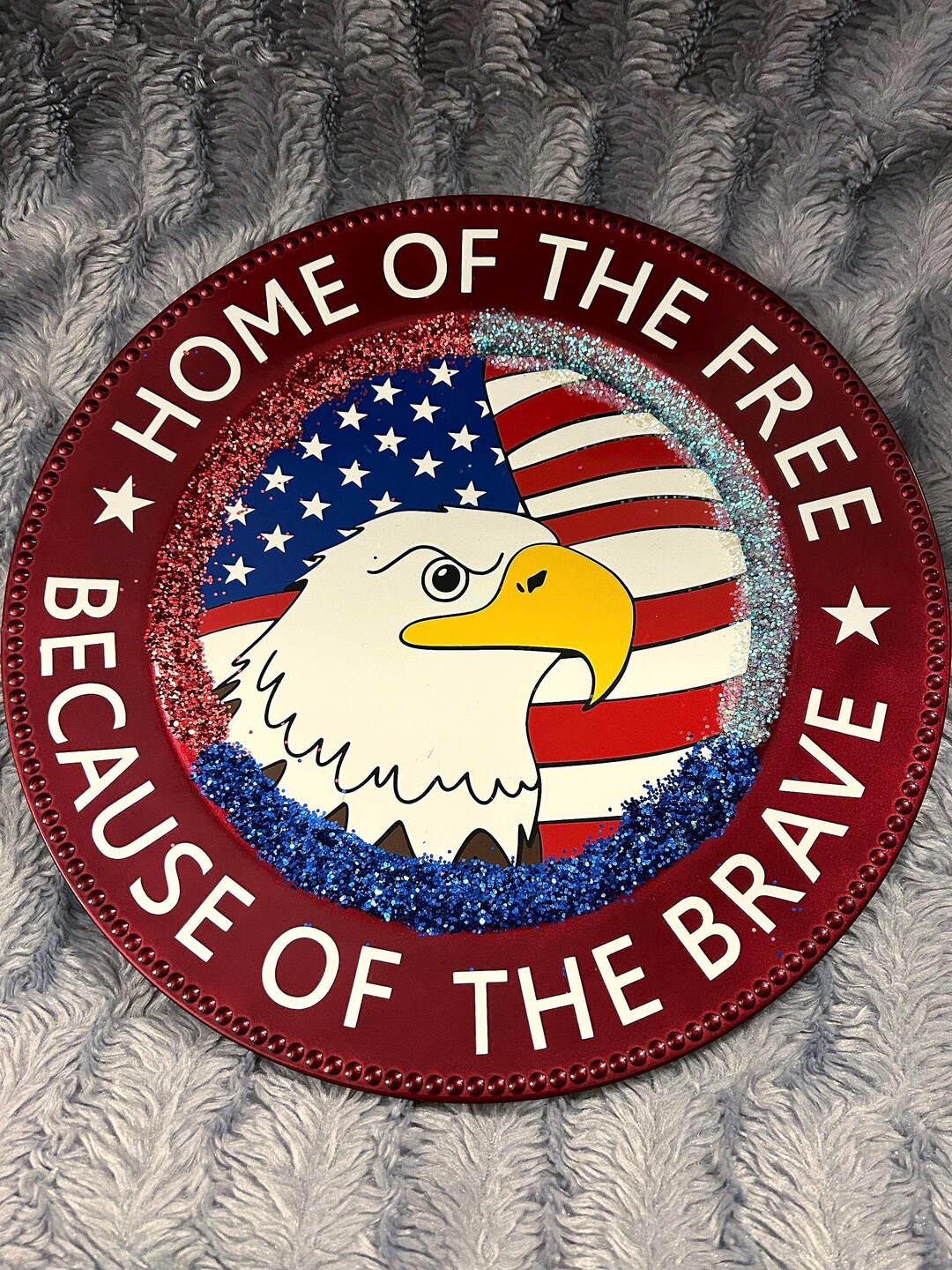Home of the Free Because of the Brave Wall Hanging - Etsy