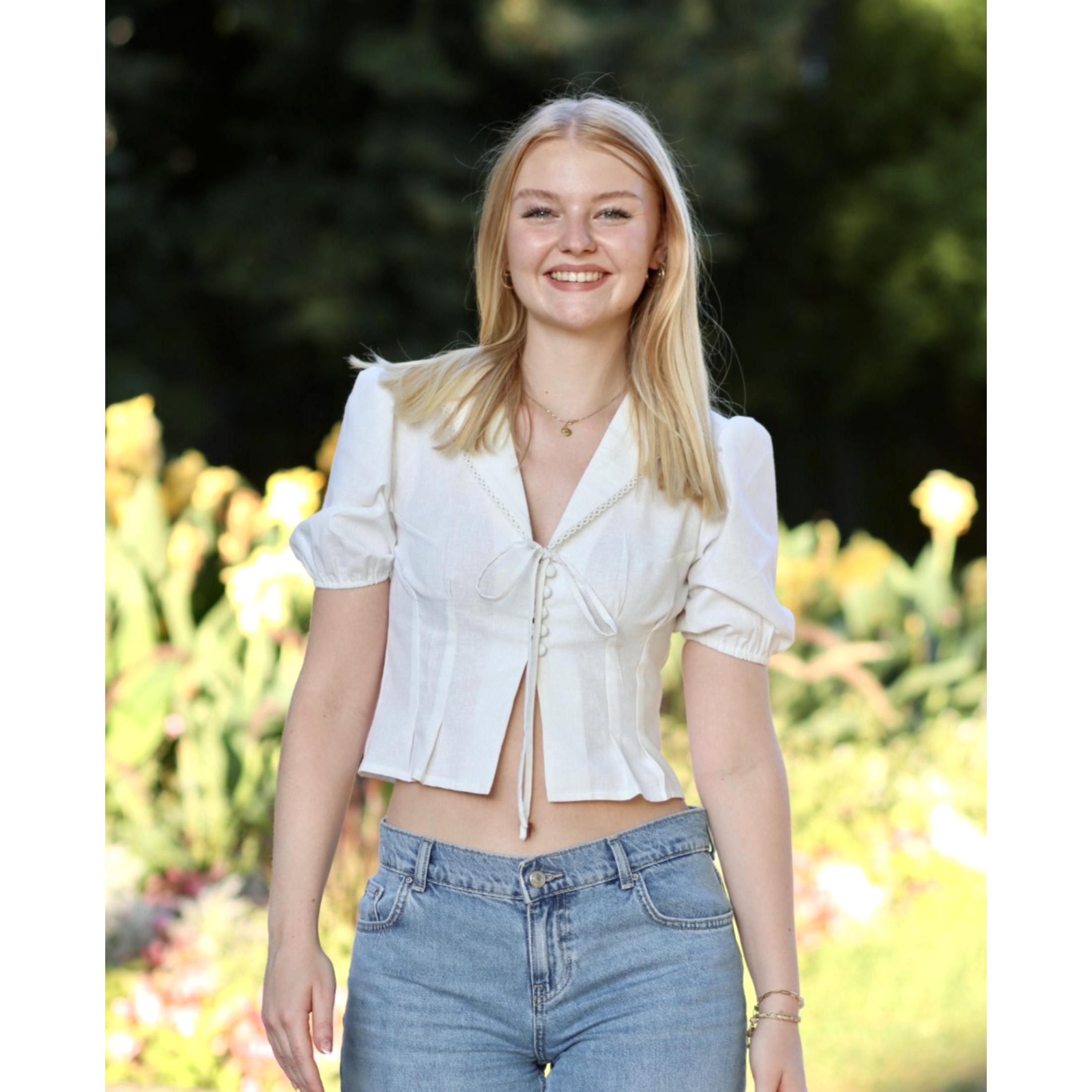 Boho Blouse Sewing Pattern | Tie Top, Victorian Blouse | Pattern ...