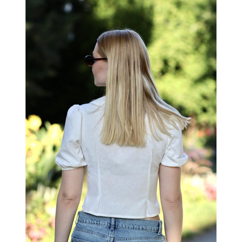 Boho Blouse Sewing Pattern | Tie Top, Victorian Blouse | Pattern ...