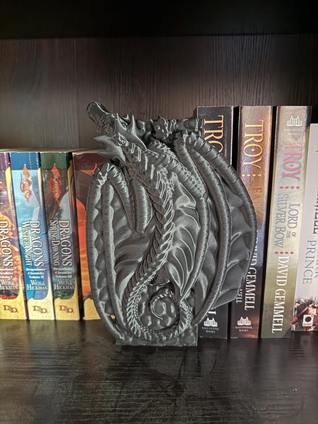3d-printed Dragon Book Nook: Gothic Fantasy Shelf Insert - Etsy