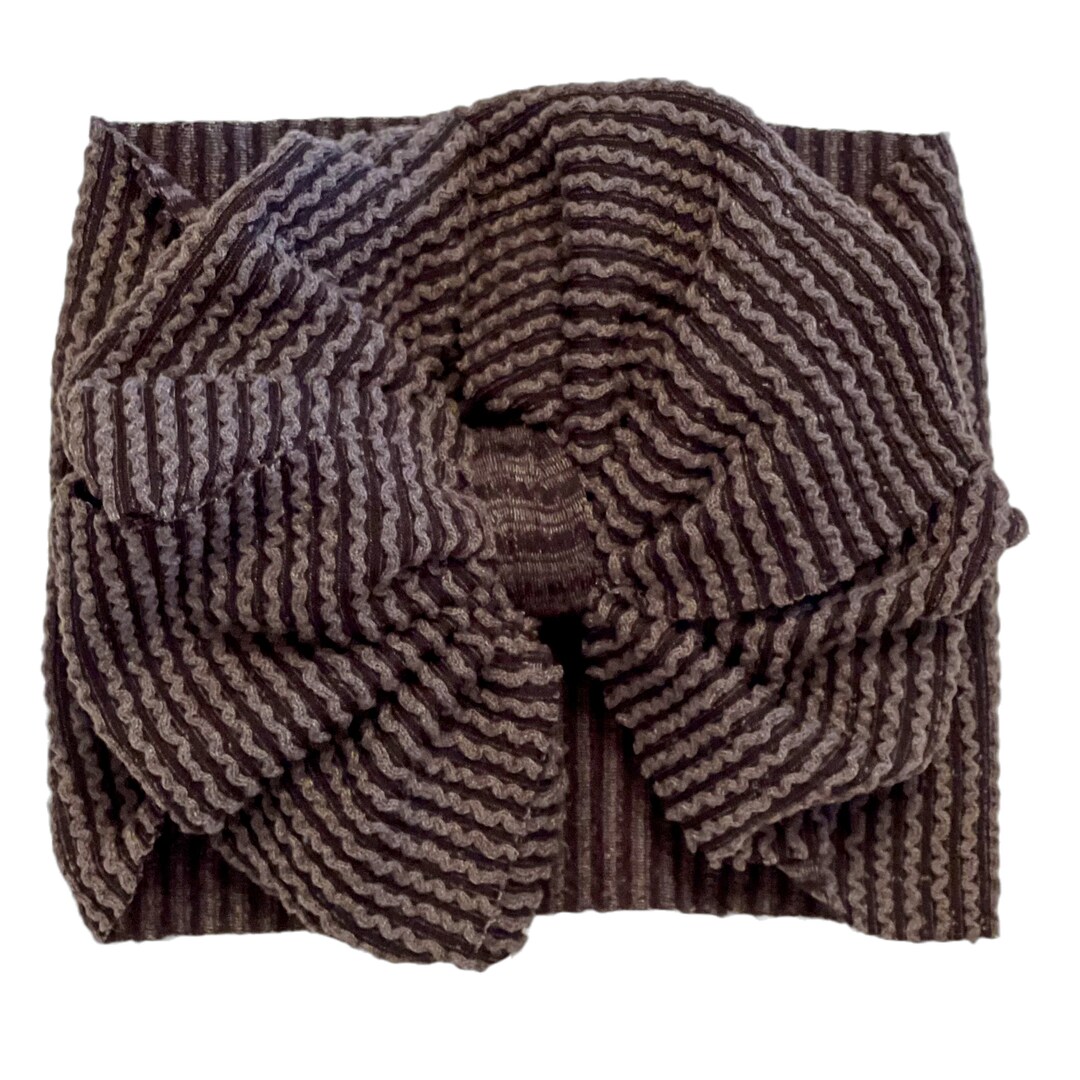 Charcoal Baby Girl Messy Knit Bow Headwrap Baby Girl Newborn Bow ...