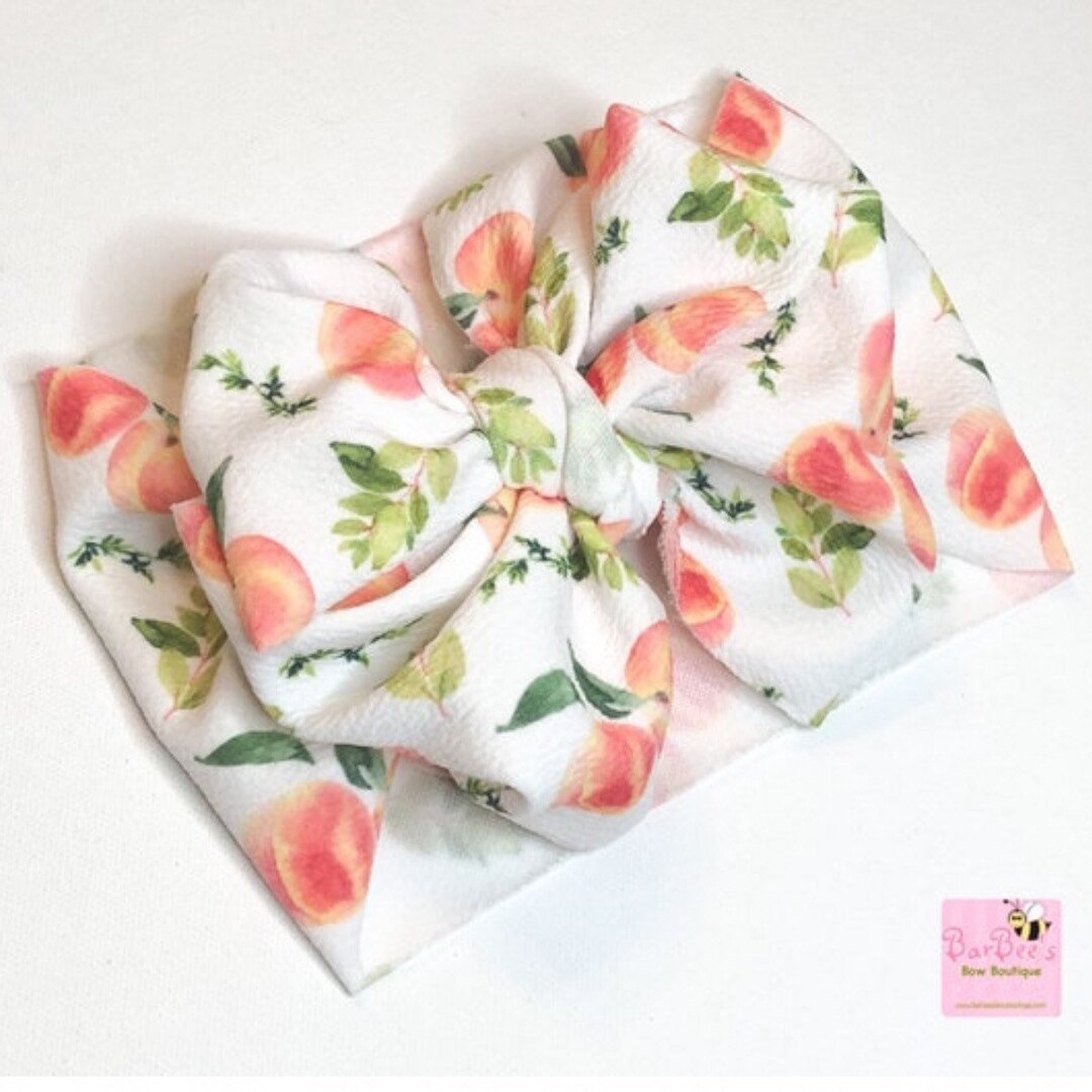 Peaches and Cream Messy Bows Head Wrap Messy Hair Bow - Etsy