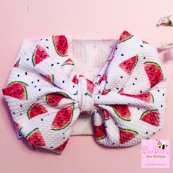 Watermelon Head Wrap Watermelon Bow Headband Baby Head Wrap - Etsy