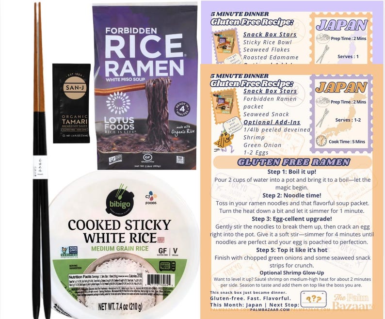 Mini Gluten-free Japanese Recipe Gift Set | 5-minute Meal Kit | Ramen ...