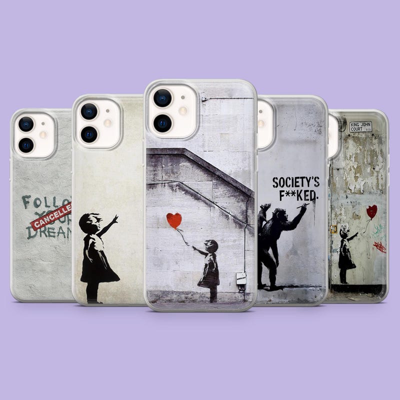 Banksy iPhone Case - Etsy