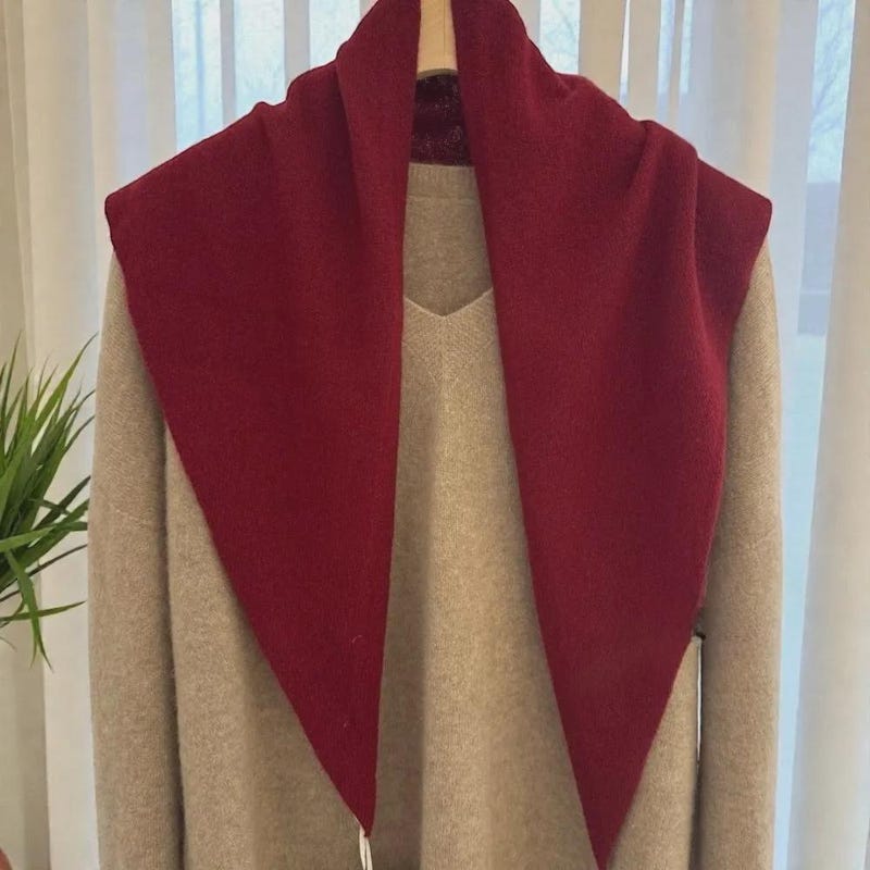 Wool Triangle Fair Isle Scarf - Etsy Canada