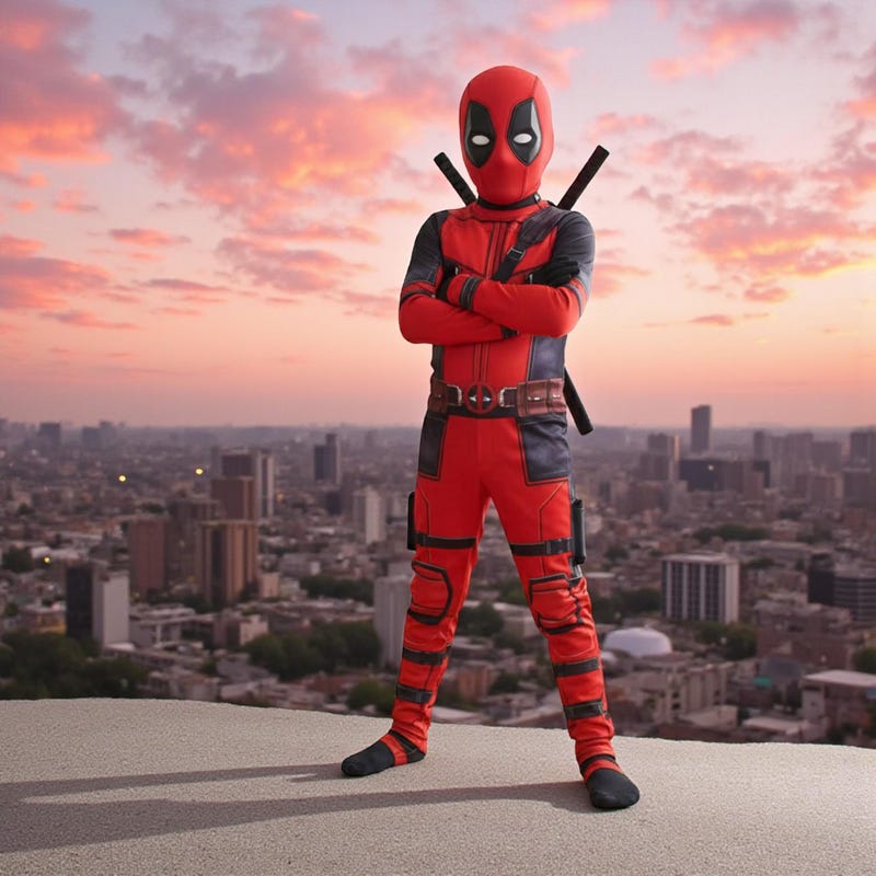 Deadpool Costume Kids With Swords - Etsy