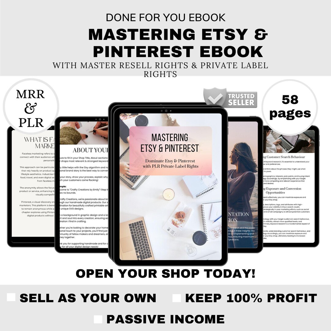 Etsy & Pinterest PLR Ebook | Editable Canva Template | Etsy Seller ...