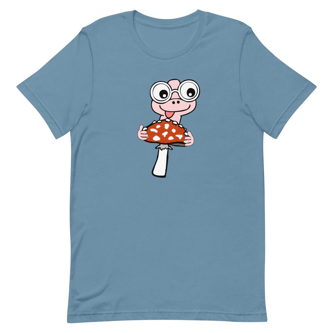 Mushroom Bookworn Nerd Unisex T-shirt - Etsy