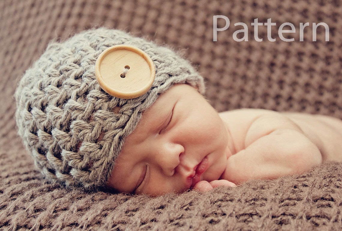 PDF CROCHET PATTERN Crochet Baby Hat, Baby Boy Hat, Newborn Beanie ...