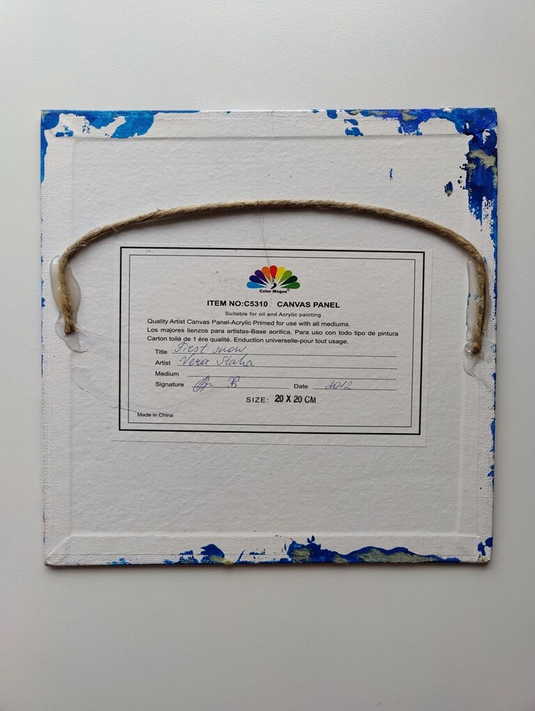 First Snow Original Abstract Painting Acrylic Winter Scenery Artwork ...