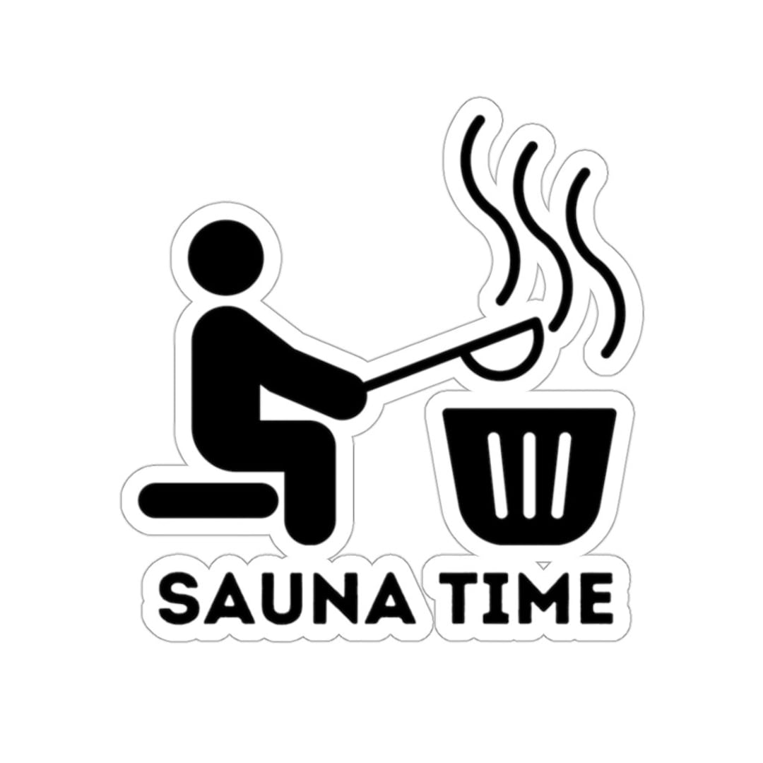 Saunatijd Finse sauna Suomi cadeau Kiss-Cut Stickers - Etsy Nederland