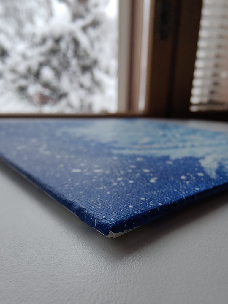 First Snow Original Abstract Painting Acrylic Winter Scenery Artwork ...