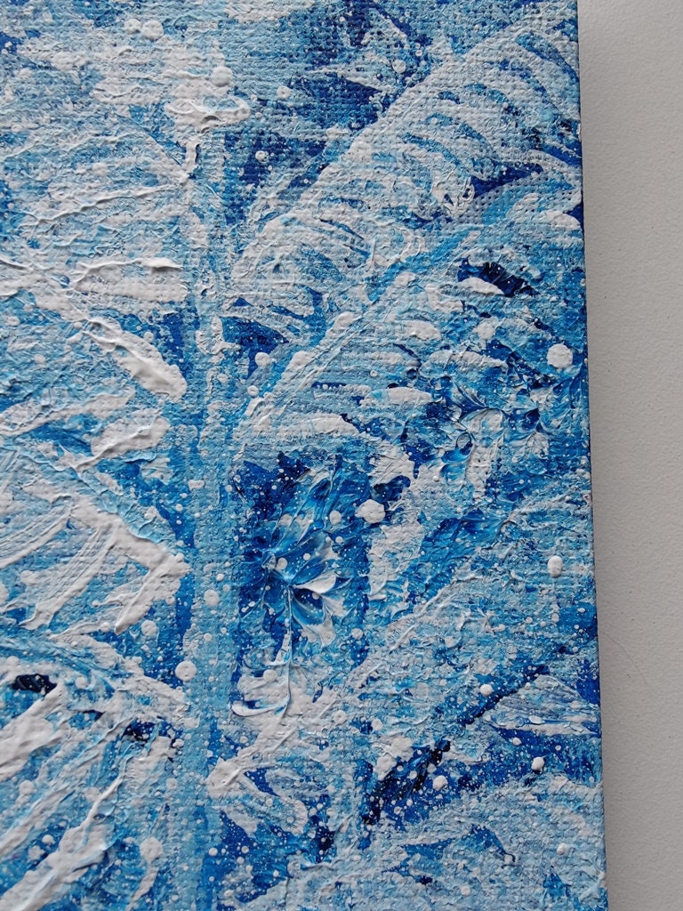 First Snow Original Abstract Painting Acrylic Winter Scenery Artwork ...