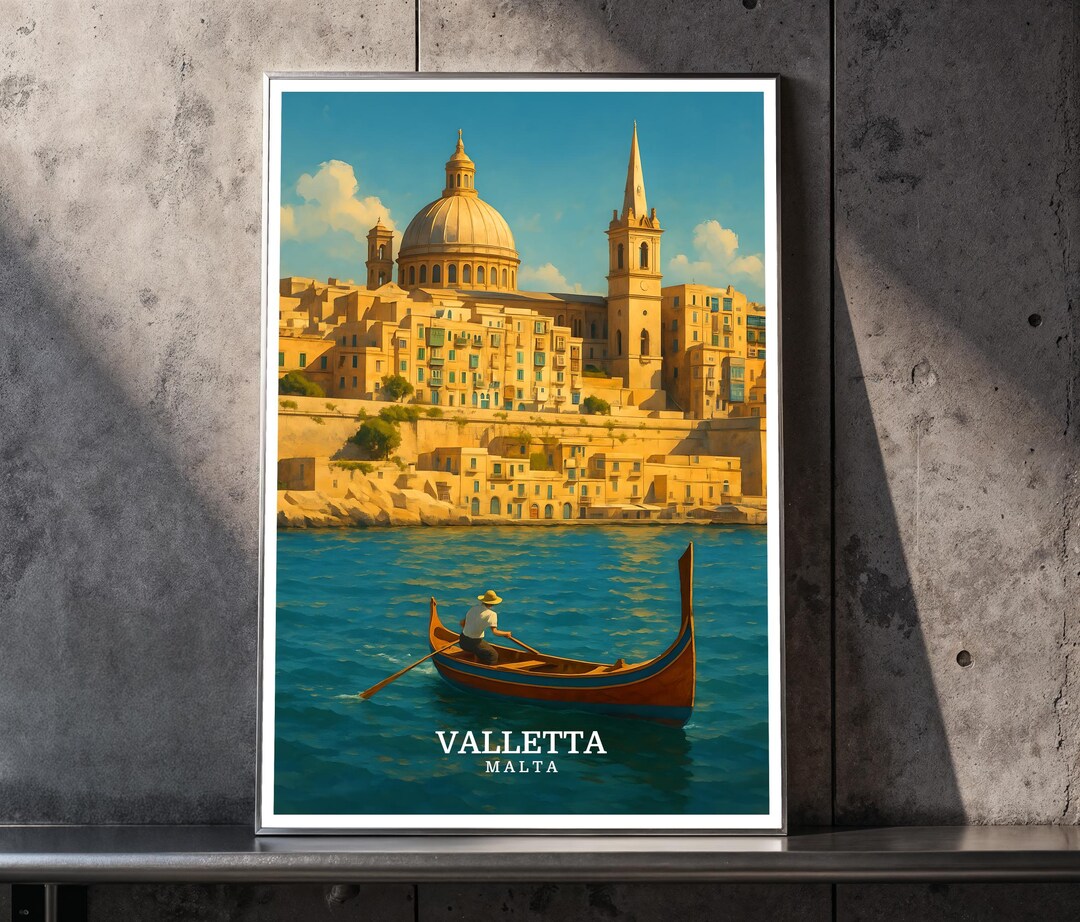 Valletta Malta Poster, Vintage Travel Poster, Wall Decor, Premium Wall ...