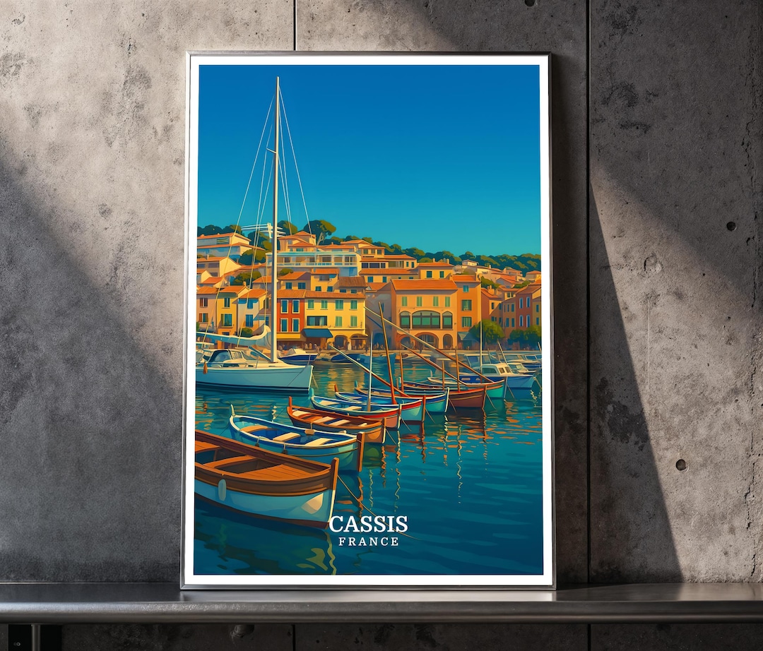 Vintage Cassis France Poster – Premium Travel Poster, French Riviera ...
