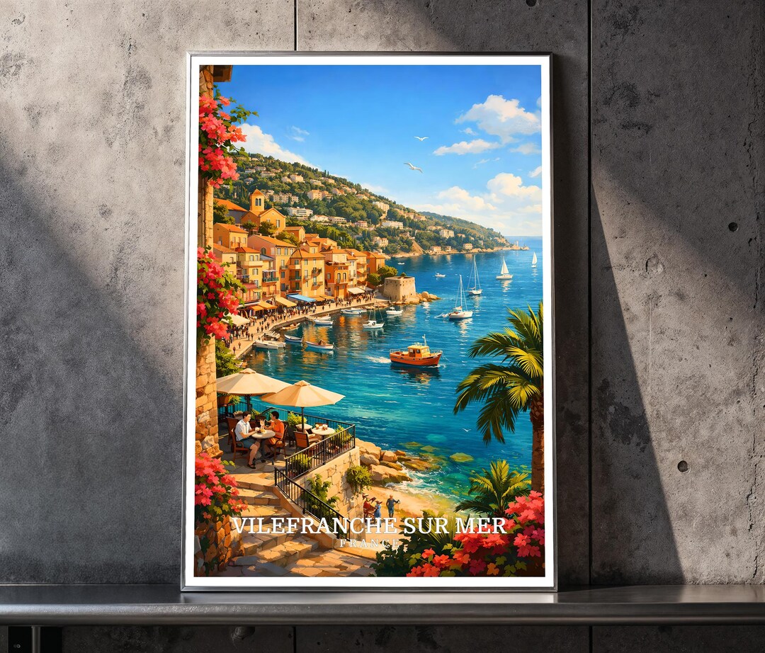 Vilefranche Sur Mer France - Quality Premium Poster, Travel Print ...