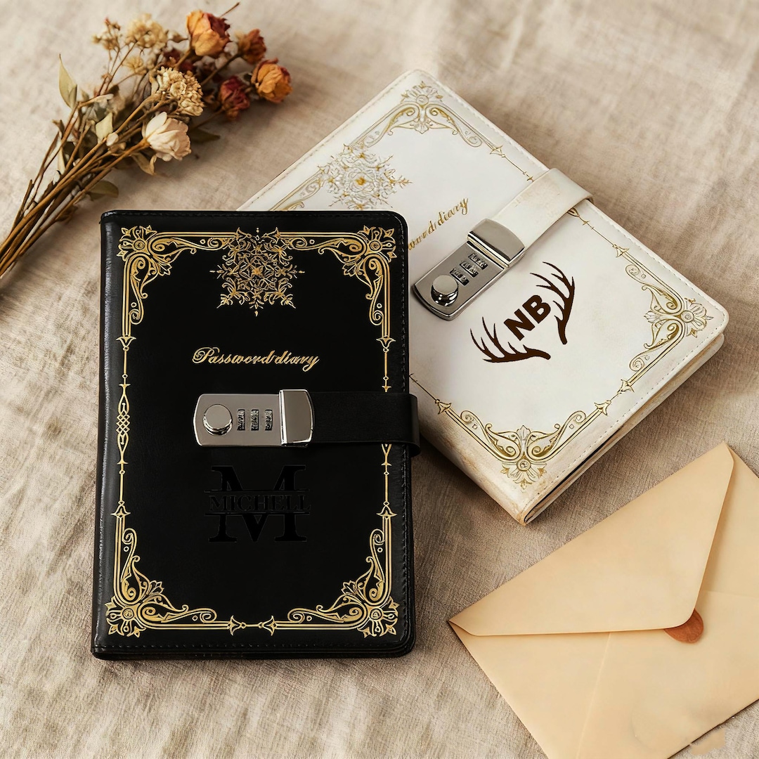 Personalized Password Journal – A5 Custom Name Diary With Lock,unique ...