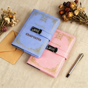 Personalized Lock Diary - A5 Custom Name Journal, Gold Foil,gift for ...