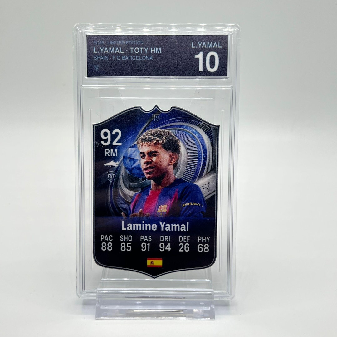 Lamine Yamal EAFC FIFA Trading Card Slab - Acrylic Case - Comes With ...