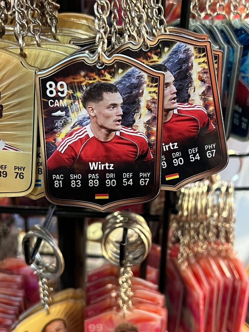 Florian Wirtz Liverpool FIFA Card Keyring: Double Sided Acrylic EAFC ...