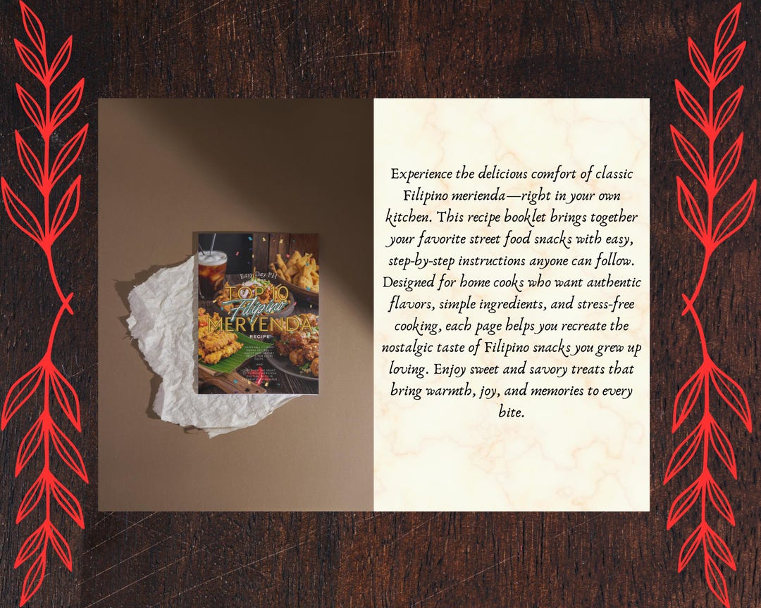 Filipino Merienda Recipes | Printable Filipino Snack Recipe Book | Easy ...