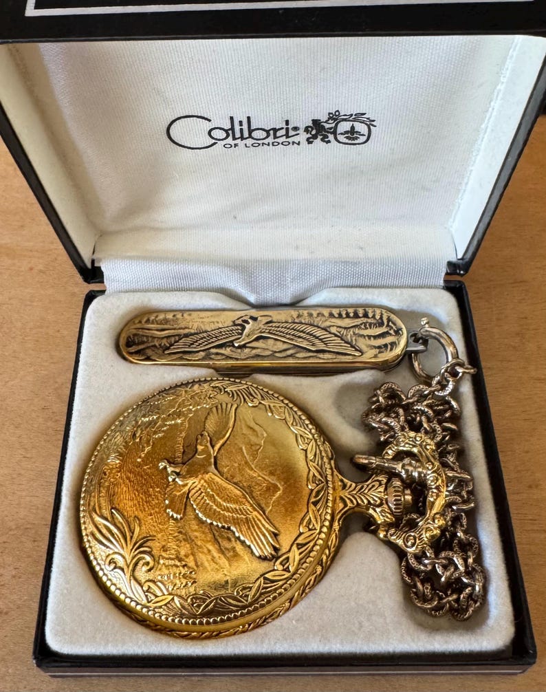 Colibri Pocket Watch and Knife - Etsy