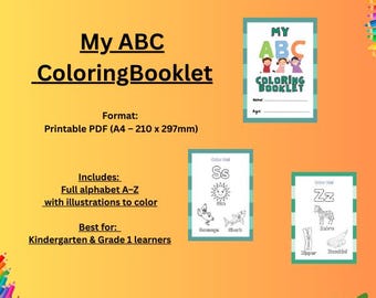 My ABC Coloring Booklet | Printable A4 (210 X 297mm) - Etsy