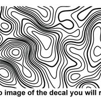 Topographic Map Decal | Topographic Map Sticker | Map Decal | Map ...